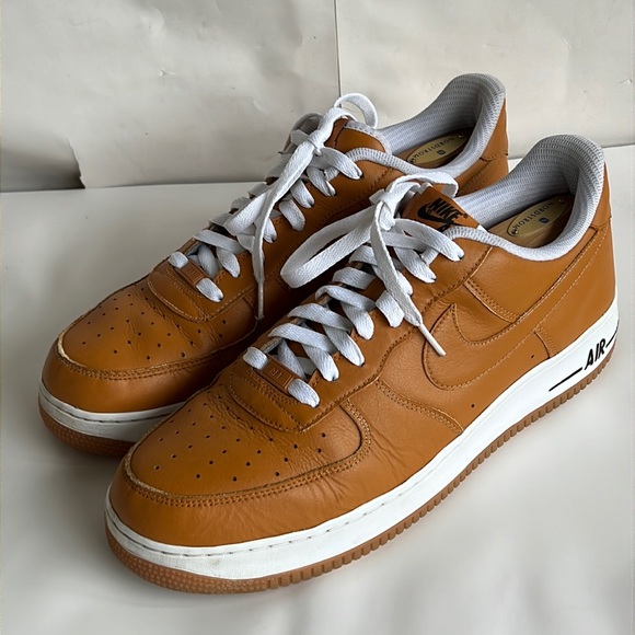 Nike | Shoes | Nike Air Force One Af1 Saddle Brown Tan Mens 125 Great ...
